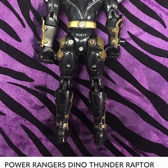 Toys | Power Ranger Dino Thunder Raptor Action Figure Black And Gold ...